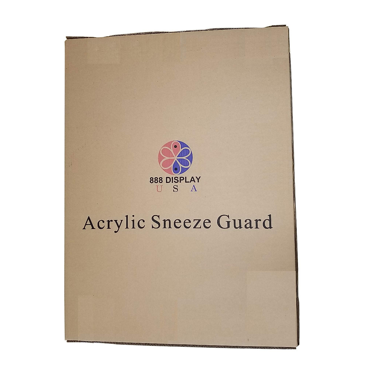 888 Display Single Pack Elegant Plexiglass Shield Guard Finished Corner Edge Design - Elegance with Protection for Reception Desk Checkout Counter Nail Salon Services Office Setting