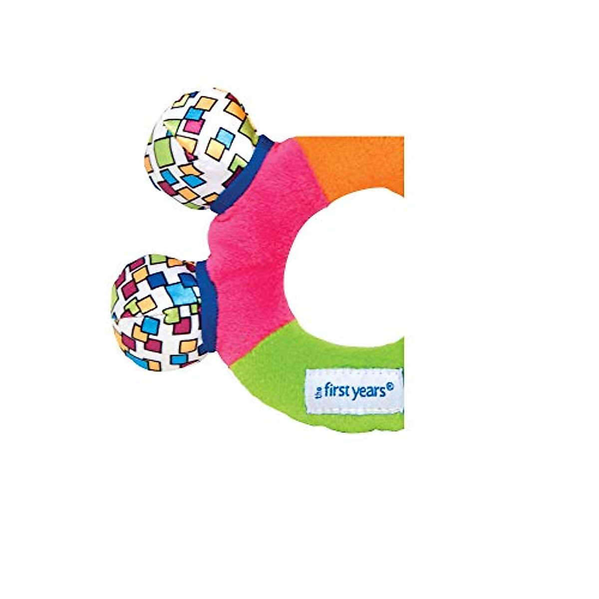 The First Years First Baby Rattle - Sensory Toys with Soft Textures and Crinkle Sounds - Infant Toys Ages 3 Months and Up