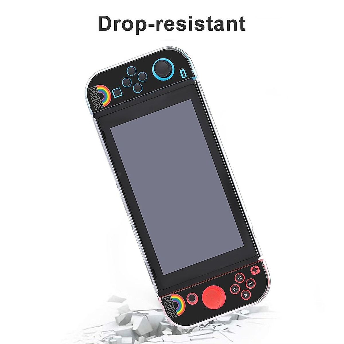 LGBT Gay Pride Rainbow Flag Protective Case Cute Design Hard Cases Cover Game Shell for Switch