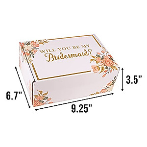Bridesmaid Proposal Boxes - Set of 8 With Crinkle Paper for Bridal Party - Will You Be My Bridesmaid Boxes, Maid of Honor, Matron of Honor