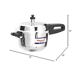 Butterfly BL-3L Blue Line Stainless Steel Pressure Cooker, 3-Liter