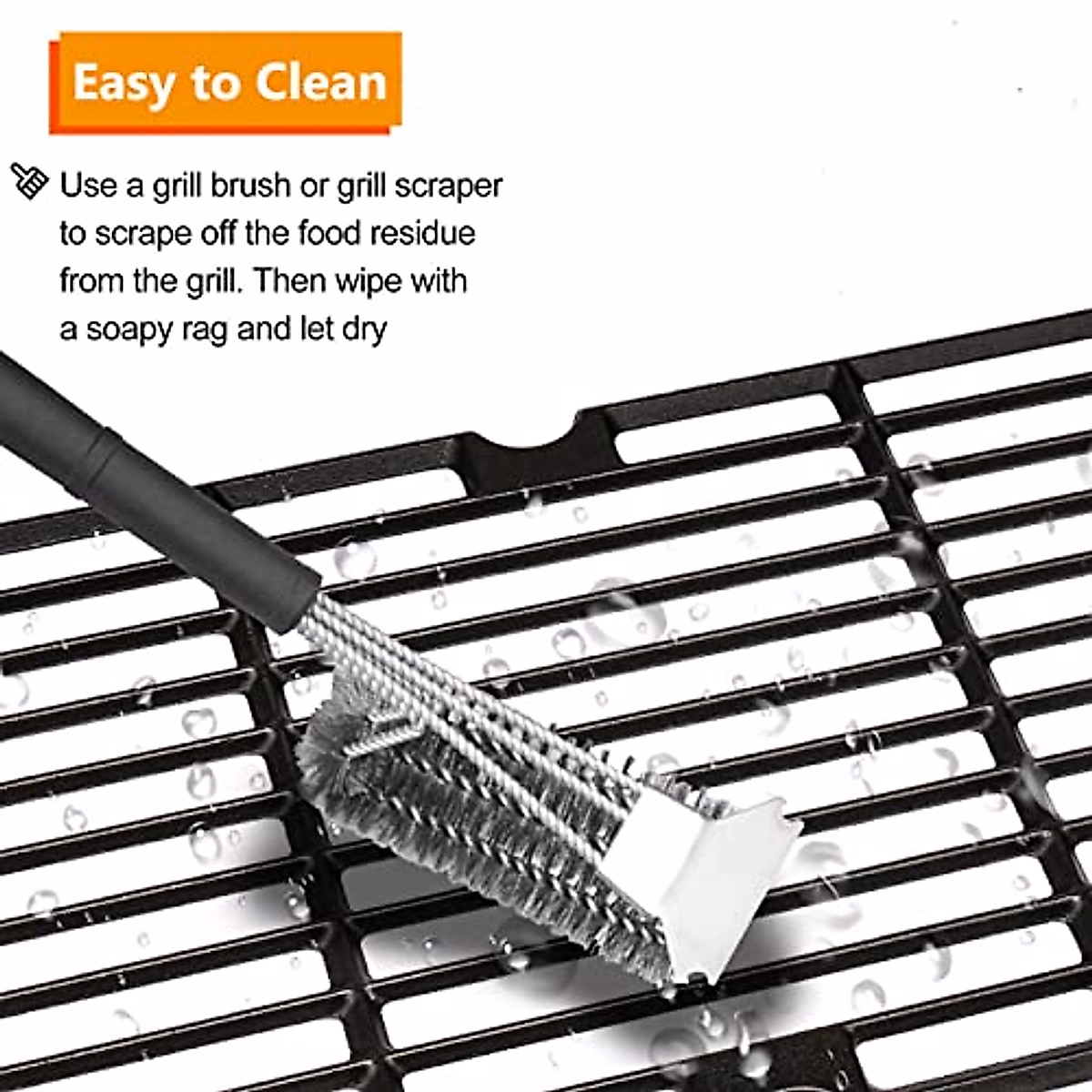 GRISUN Grill Grates for Oklahoma Joe's Longhorn Combo Grill, Heavy Duty Cast Iron Grill Grids for Oklahoma Joe's 12201767,14201767,18202083,15202029,16202046, for Grill and Smoker Sides, 4 Pcs