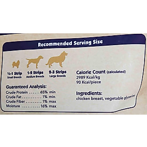 Bellyrubs Country Style Chicken Strips for Small to Large Dogs 20oz | Real Chicken Fillet Sticks | All-Natural Gluten & Grain Free Chicken Jerky Treats | High Protein Dog Training Chews | Made in USA