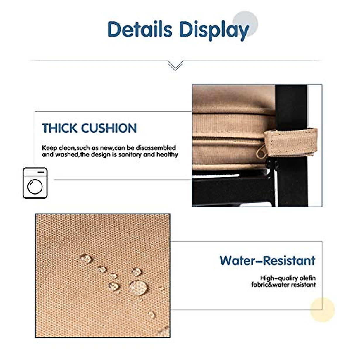 SUNCROWN 7 Pieces Outdoor Dining Set Metal Swivel Cushioned Chairs Patio Furniture Sets with Steel Slat Bistro Table for Backyard, Lawn, Garden