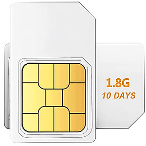 Prepaid SIM Card | Brunei 10 Days,3G+ Unlimited Low Speed,Date Card Data SIM Card for GPS Devices, Security and Hunting Trail Game Cameras Travel (for Data Use Only)