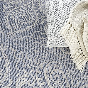 Waverly Machine Washable Distressed Moroccan Slate 7'10" x 9'10" Area Rug, Easy Clean, Non-Shedding, Bed Room, Living Room, Dining Room, Hallway, (8' x 10')