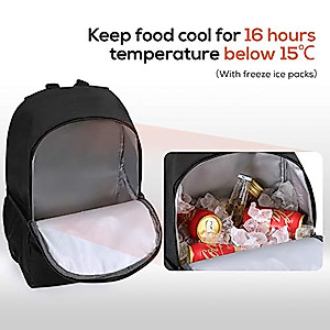 TOURIT Insulated Backpack Cooler 28 Cans Leakproof Lightweight Cooler Backpack for Men Women to Work, Picnics, Hiking, Beach, Park or Day Trips