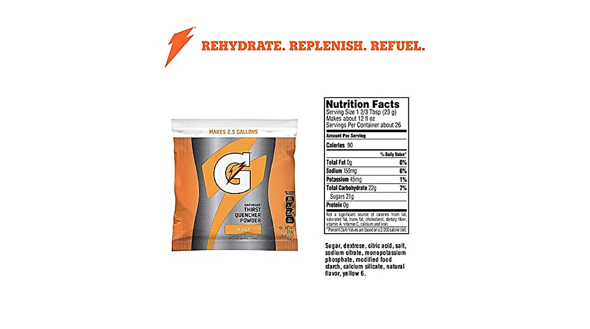 Gatorade Powder Orange - 32 Pack (21oz) - Hydrate & Refuel