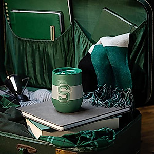 Corkcicle Harry Potter Slytherin Stemless Wine Glass Tumbler, Triple Insulated Stainless Steel Construction, Easy Grip Sides, Keeps Beverages Chilled for 9 Hours, 12 oz