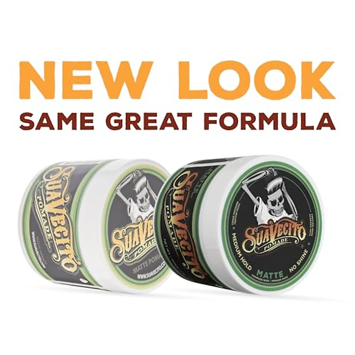 Suavecito Pomade Matte (No Shine) Formula 4 oz, 1 Pack - Medium Hold Hair Pomade For Men - Matte Hair Paste For Natural Texture Hairstyles