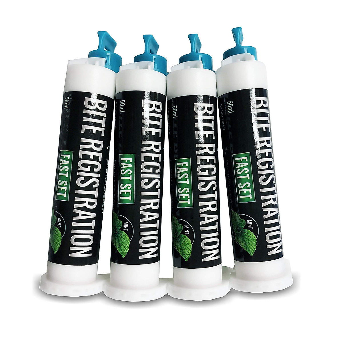 Bite Registration Material, Fast Set, Made in Germany Mint Flavor, Set of 2 50ml Cartridges, No Mixing Tips