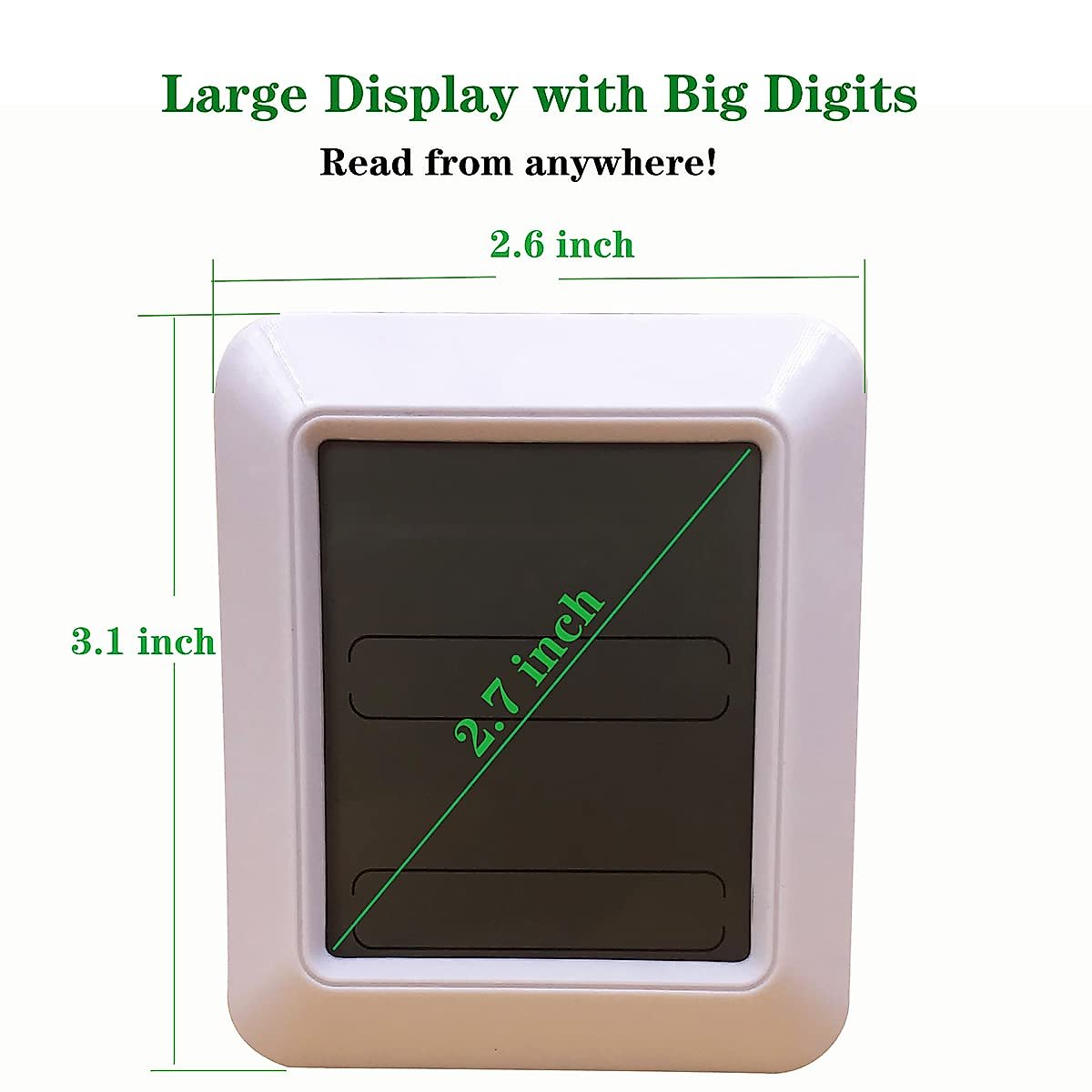 Digital Temperature and Humidity Meter Sensor Gauge Large LCD Display Indoor Room Temperature Hygrometer Monitor Air Comfort Indicator for Pet Reptile,Greenhouse,Basement,Humidor,Guitar,Office,Cellar