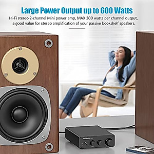 Fosi Audio TB10D 600W TPA3255 Power Amplifier Home Audio HiFi Stereo Class D Digital 2 Channel Integrated Mini Passive Speaker Amp