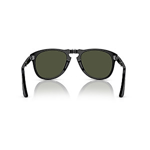 Persol PO0714-95/31 sunglasses FOLDING BLACK w/GREEN 54mm