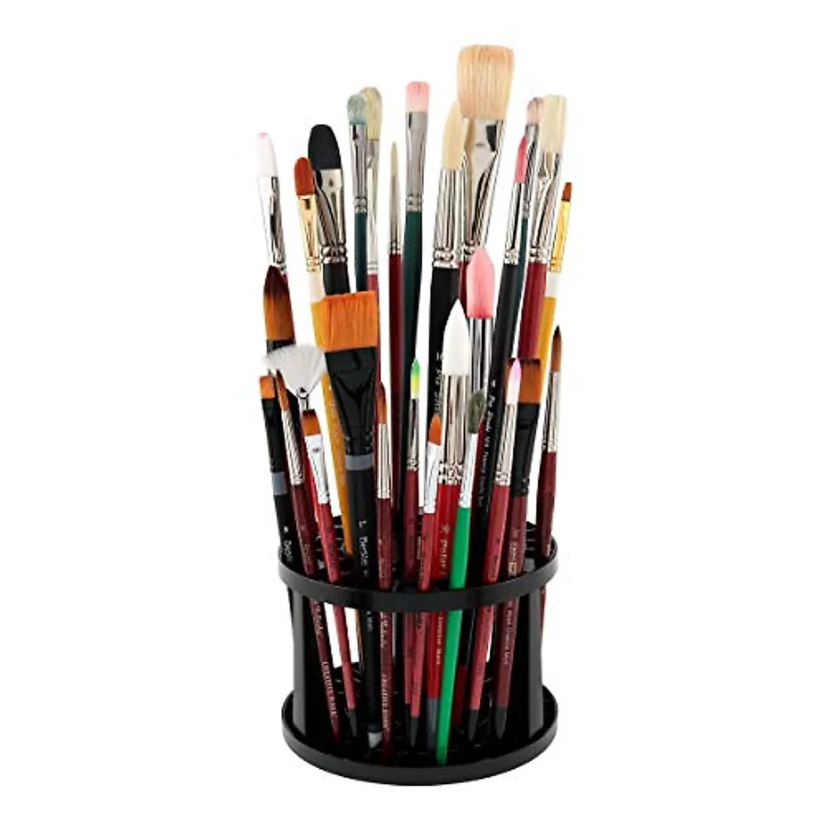 Creative Mark Brush Crate Brush Storage Holder - Brush Crate for Painting, Artists, Drying, & More! - Black