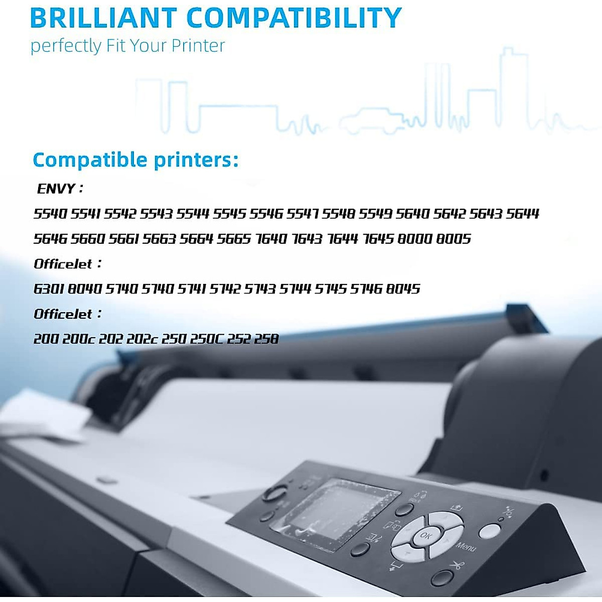 62XL Ink Cartridges Combo Pack Replacement for HP Ink 62XL Compatible for HP Envy 5660 5640 7640 7643 5540 5541 5643 7645,HP Officejet 250