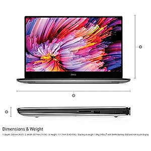 Dell XPS 15 9560 15.6in FHD InfinityEdge Display Intel Core i7-7700HQ X4 2.8GHz 8GB 256GB SSD NVIDIA GeForce GTX 1050 Silver (Renewed)