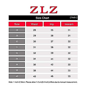 ZLZ Slim Fit Biker Jeans, Men's Super Comfy Stretch Skinny Biker Denim Jeans Pants, Size 36 (Light Blue)