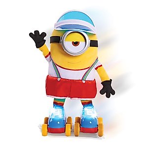 Illumination's Minions: The Rise of Gru Roller Skate Stuart Lights and Sounds Interactive Feature Plush, Kids Toys for Ages 3 Up by Just Play