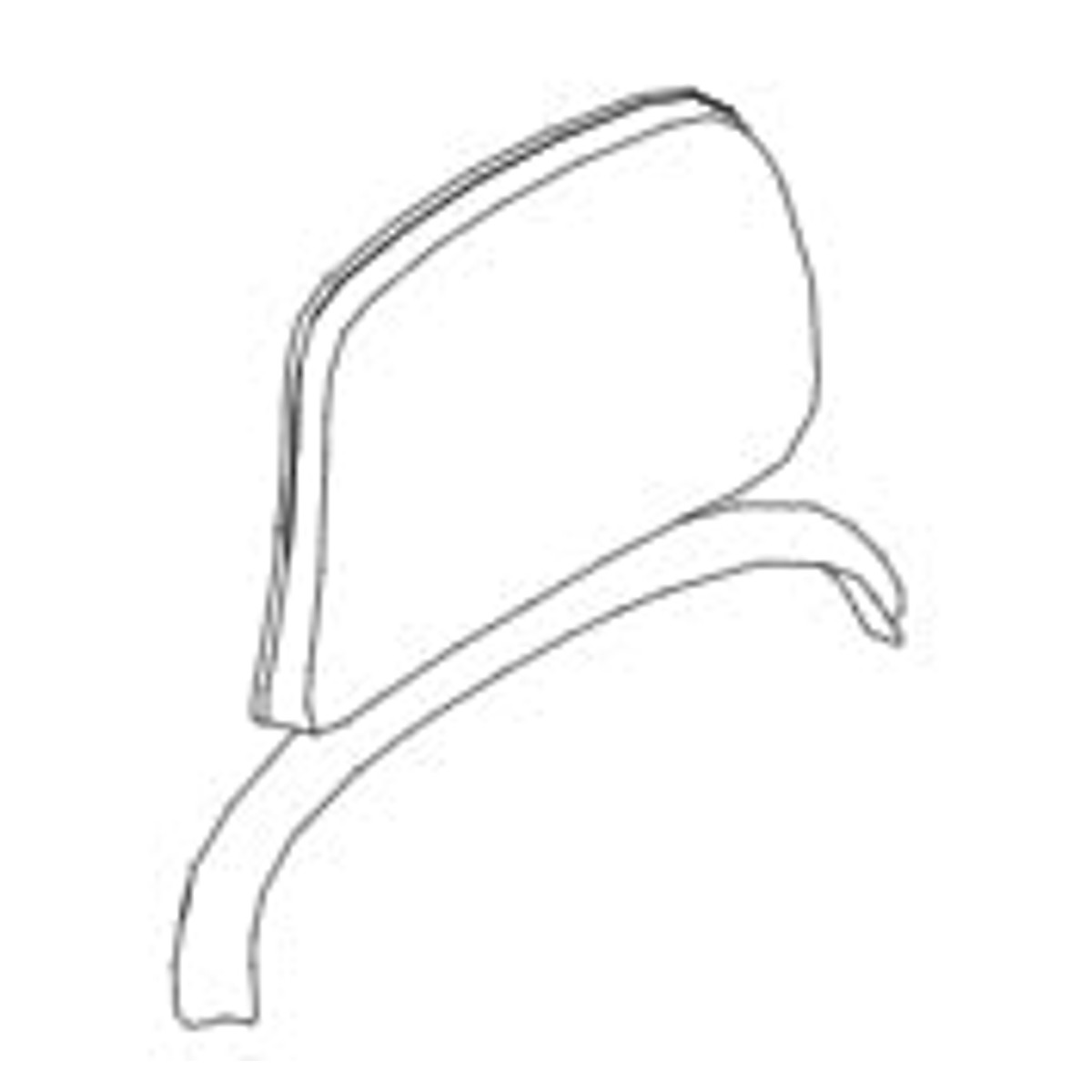 Steelcase Series 1 Headrest ONLY, Graphite Frame with 3D Microknit Fabric (Nickel)