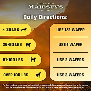 Majesty's Buddy Bites Hip and Joint Wafers for Medium / Large Dogs - Superior Support Supplement - Peanut Butter and Coconut Oil Flavored - 56 Count (Up To 8 Week Supply)