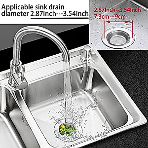 YouOKLight Kitchen Sink Strainer, Sink Strainer, Kitchen Sink Drain, Stainless Steel Sink Strainer Basket, Large Wide Rim 4.4" Diameter for Home, Kitchen, Bathroom and Other Drains. Pack of 2