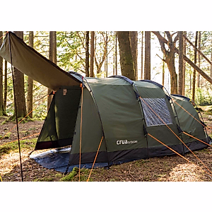 Crua Tri - 3 Person Insulated Tent, Waterproof and Windproof Tent with Warmth & Cooling Insulation Built-in for The 4 Seasons and Added Extendable Porch