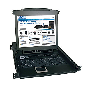 Ttripp Lite NetDirector 8-Port Rackmount Console KVM Switch with 17-Inch LCD Screen, Touchpad & Keyboard, Daisy-Chain up to 256 Devices, 2-Level Password Security, 1URM, 1-Year Warranty (B020-008-17)