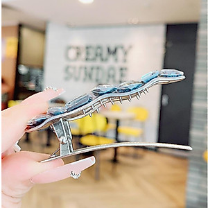 MOESUYUM 3PCS Rhinestone Hair Clips, Water Drop Crystal Hair Barrettes, Bling Metal Snap Duckbill Hairpins Sparkle Hair pin, Glittering Hair Accessories for Women