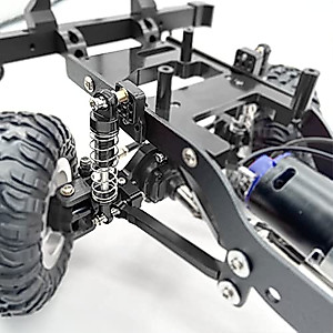 ShareGoo Metal RC Body Chassis Frame 1/12 4WD Frame Kit Compatible with 1/12 MN D90 D91 D96 MN98 MN99S RC Car (Black)