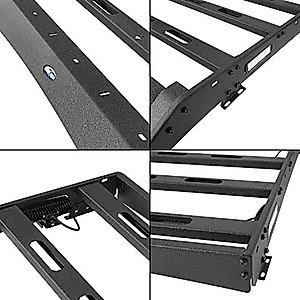 Hooke Road F150 Roof Rack Top Cargo Carrier Luggage Basket for Ford Raptor & F-150 Super Crew 2009 2010 2011 2012 2013 2014 Pickup Truck