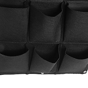 Vertical Hanging Garden Planter Wall Mounted Plant Grow Bag for Indoor Outdoor Decoration,Black (15 Pockets)
