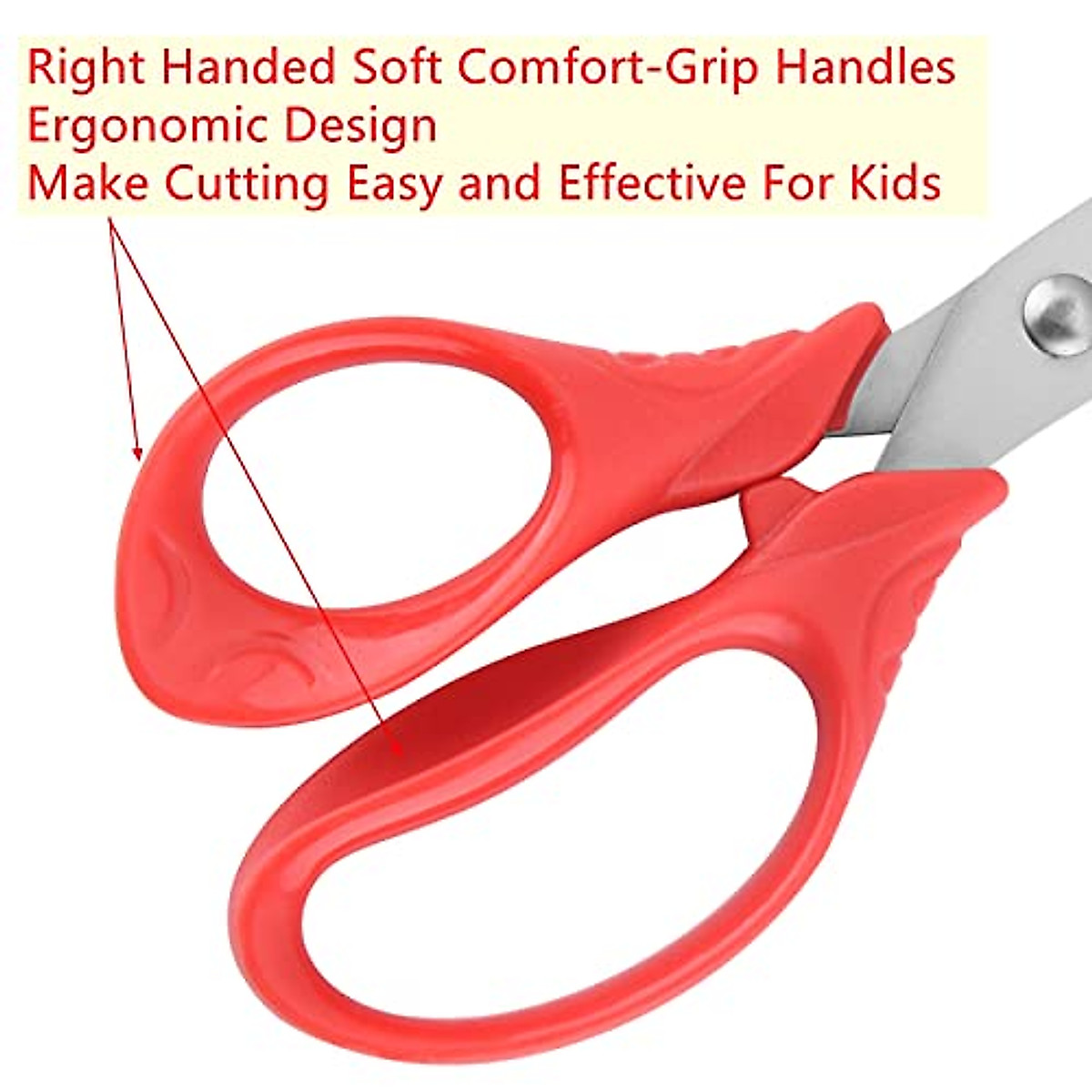 5" Kids Scissors 12 Pack,Kid Safety Scissor For School Scissors Soft Comfort-Grip Handles Sharp Blade Blunt Student Scissors ages 4+,Child Small Scissors,Crafting