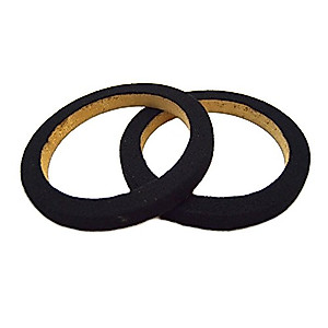 Pipeman's Installation Solution 2 Pair 8" MDF Wood Speaker Mounting Spacer Rings Black Carpet Car Audio