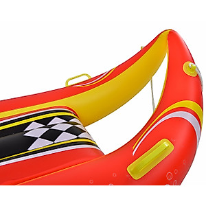 Blue Wave Sports Power Glider 2-Person Inflatable Snow Sled, 57-Inch, Red,Yellow