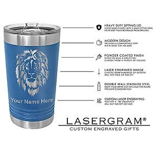 LaserGram 16oz Vacuum Insulated Pint Tumbler, Boat Anchor, Personalized Engraving Included (Dark Blue)