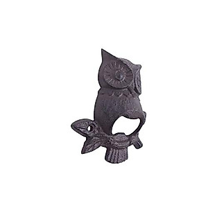 Handcrafted Nautical Decor Cast Iron Owl Wall Mounted Bottle Opener 6"