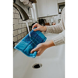 Zflow Ventures 18" Microfiber Wet and Dry Mop Pads 3-Pack - Premium Commercial Grade Washable Pads (18", Blue)