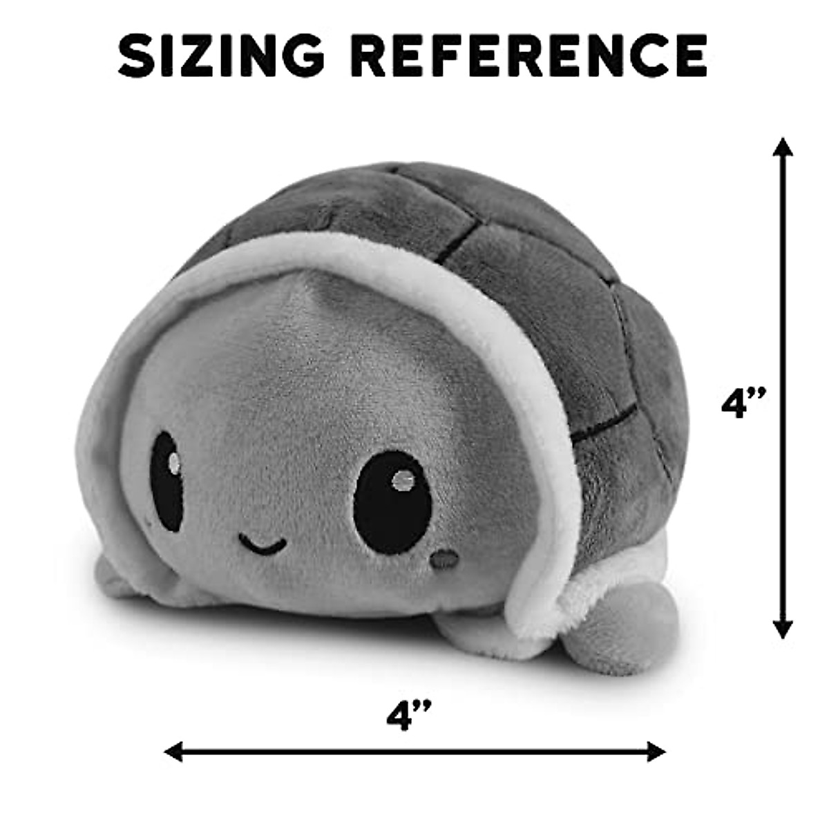 TeeTurtle - The Original Reversible Turtle Plushie - Green - Cute Sensory Fidget Stuffed Animals That Show Your Mood 4 inch