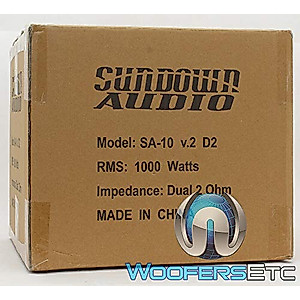 Sundown Audio SA-10 V.2 D2 10" Dual 2 OHM 1000W RMS SUBWOOFER BASS Speaker New