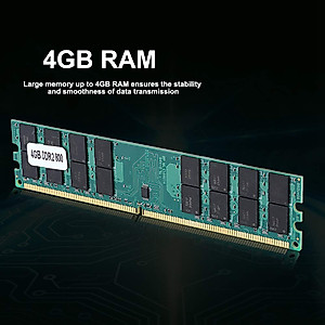 Memory RAM DDR2 4GB, 4GB Large Capacity DDR2 800Mhz Memory Module,Designed for AMD,Adopting 240Pin to Achieve High Anti-Interference and Antistatic Properties,Plug and Play