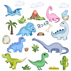 Dinosaur Room Decor,Glow in The Dark Dinosaur Wall Decals for Boys Bedroom, Kids Wall Stickers,Birthday Christmas Gift for Toddler. Dino Wall Decals for Nursery Room,Dinosaur Toys