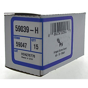 The Hillman Group 59047 Hinge Screw Cover Number 8/Number 10, Black , 15-Pack