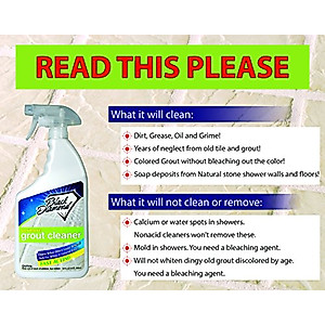 Black Diamond Stoneworks MARBLE & TILE FLOOR CLEANER. Great for Ceramic, Porcelain, Natural Stone, No-rinse Concentrate.(1-Gallon) AND Ultimate Grout Cleaner: for Even The Dirtiest Grout,2-QT-Brush