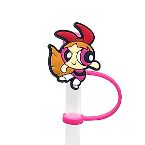 Cute Cartoon Kids Straw Tips Covers,Food Grade Reusable Silicone Straw Tip,funny Straw Covers Cap Plugs,Anti-dust Soft Straw Toppers Drinking Straw Tips Lids for 6-10 mm