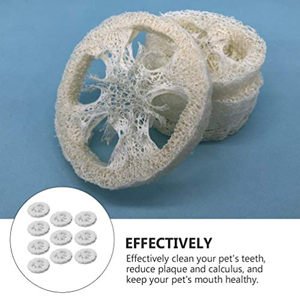 TEHAUX 20pcs Loofah Toys, Rabbit Chew Toys for Dental Health, Natural Handmade Material Small Animal Toys for Guinea Pig Hamster Rabbit Rat (Random Color)