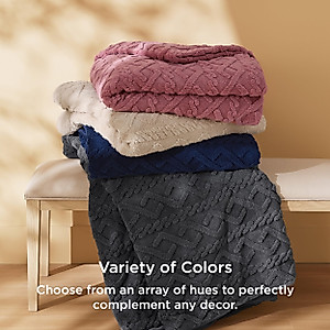 Bedsure Fluffy Comforter Cover Set - Faux Fur Duvet Cover King Size, Dark Grey Plush Quilt Cover, 3 Pieces,1 Duvet Cover (104"x90") with Zipper Closure and 2 Pillow Shams, Comforter Not Included