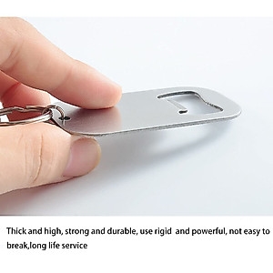 PLWJK 3PCS Stainless Steel Bottle Opener, Keychain Bottle Openers for Men and Women