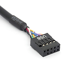 GLHONG USB 3.0 19 Pin Male to USB 2.0 9 Pin Female Motherboard Cable Adapter ale/Female Housing Converter (19Pin Male to 9Pin Female)