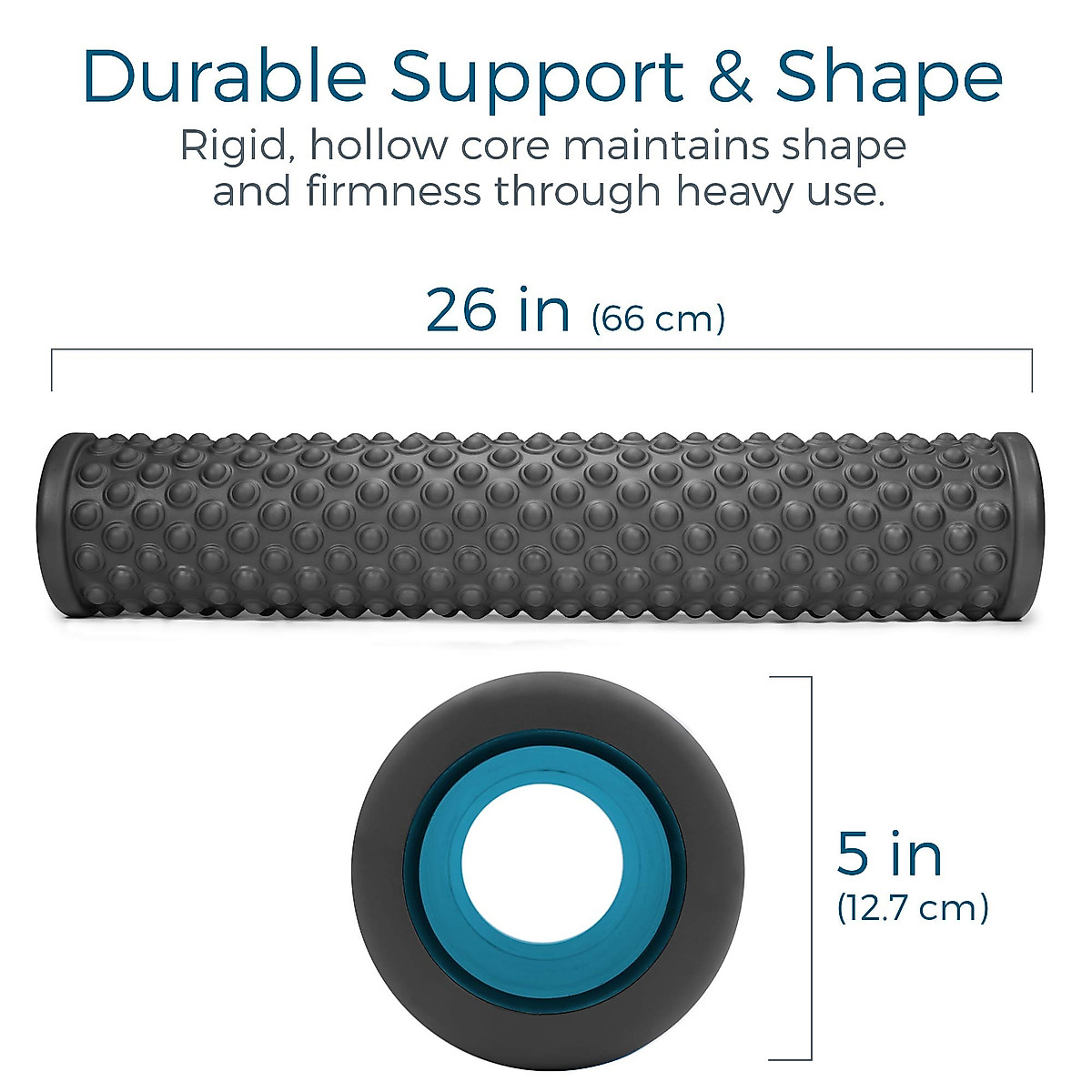 Teeter Massage Foam Roller Bundle - Textured for Deep Tissue Muscle Relief to Boost Recovery, Flexibility, Mobility - Back Pain Relief, Sports Massage, Myofascial Release